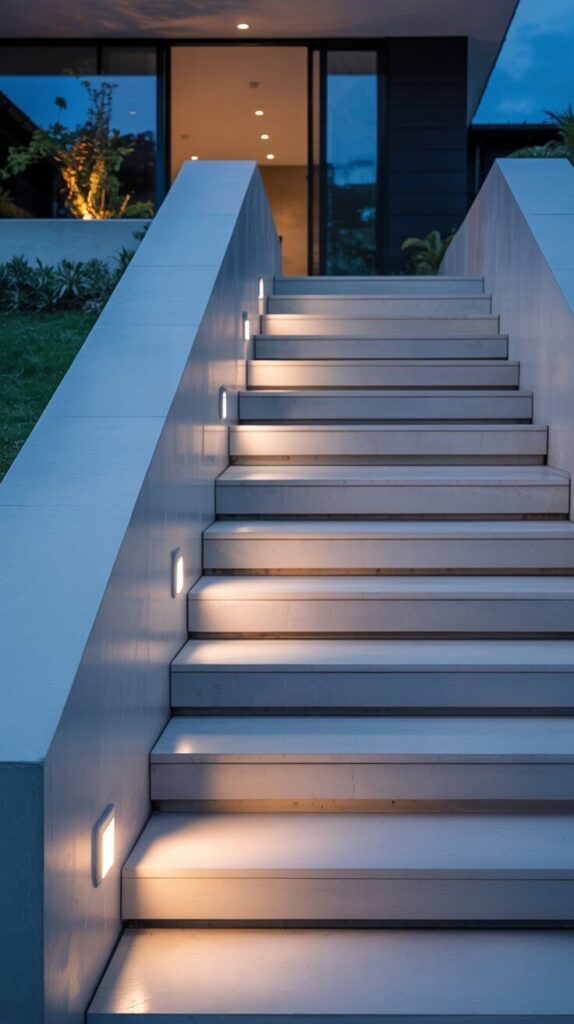 15 Lighting Ideas for Outdoor Stairs That Are Safe and Stunning