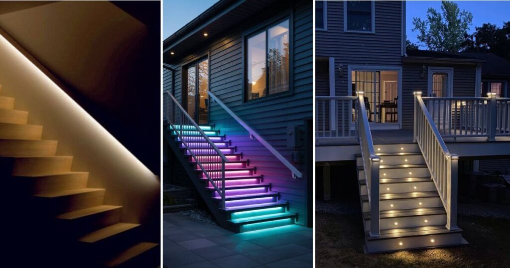 Inspiring Exterior Stair Lights Pictures